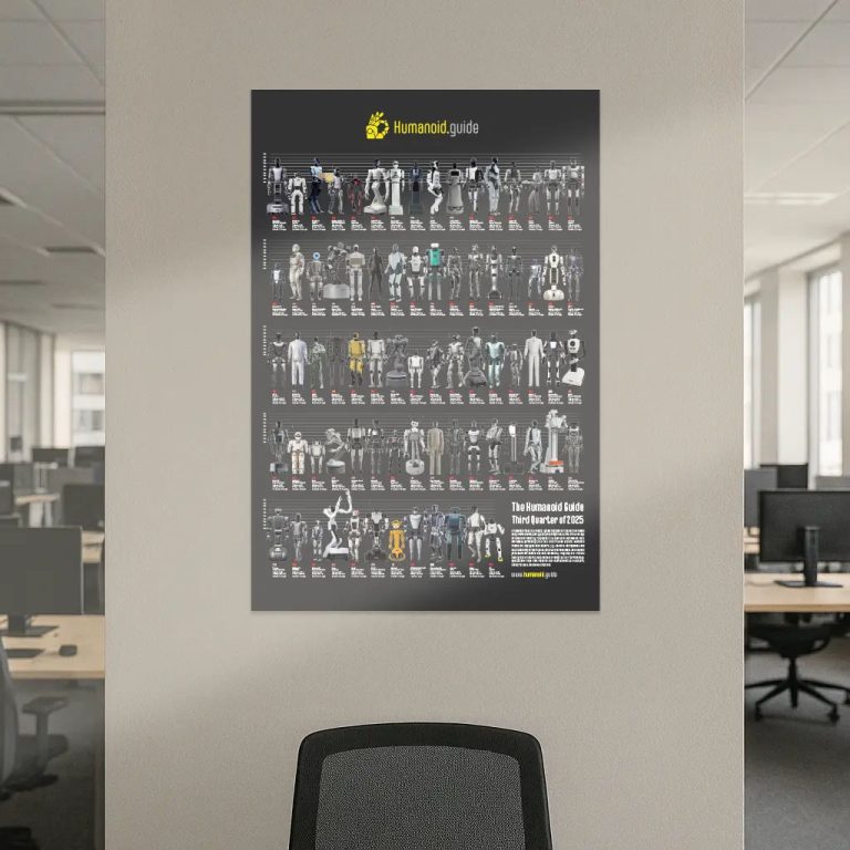 Physical humanoid robot poster (Q3), darkmode - Humanoid.guide