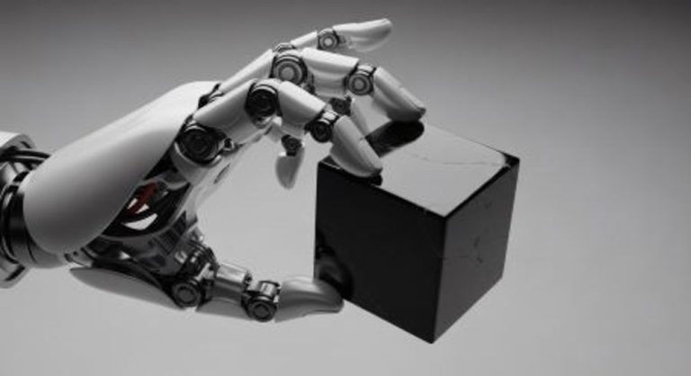 Humanoid robot hands lift Linkerbot valuation target